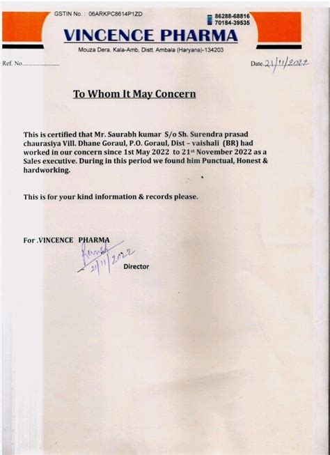 Saurabh Kumar On Linkedin Internship Vincence Salesexecutives 10 Comments