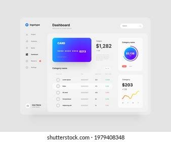 Dashboard Design Desktop App Ui Elements Stock Vector Royalty Free