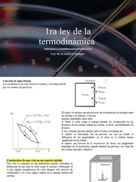 1ra Ley Termodinamica Est Descargar Gratis Pdf Calor Termodinámica