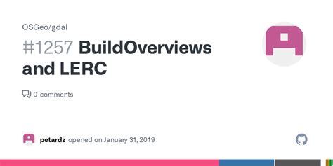 Buildoverviews And Lerc · Issue 1257 · Osgeogdal · Github