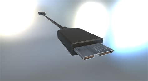 Disco Duro Externo Con Cable Usb Rigged Red Leathe Version Modelo 3d