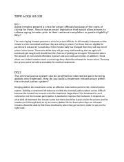 TOPIC 6 DQS JUS 330 Docx TOPIC 6 DQS JUS 330 DQ 1 Aging Inmates
