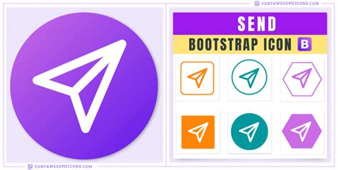 Bootstrap Send Icon Message Sending Sent Bi Bi Send Icon Code Html Css Color Button