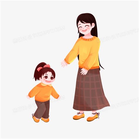 卡通手绘免抠妈妈和孩子温馨画面元素png图片素材下载卡通png熊猫办公