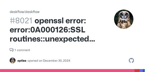 Openssl Error Error0a000126ssl Routinesunexpected Eof While