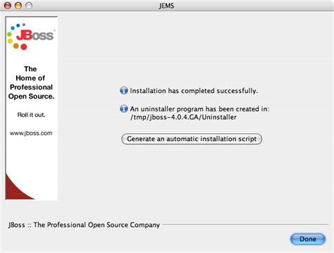 Chapter Installing JBoss