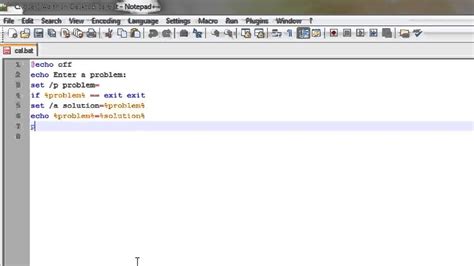Batch Tutorial How To Make A Batch Calculator Youtube