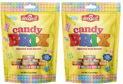 Candy Brix Assorted Fruit Flavors 4 Oz Party Bags Pack Of