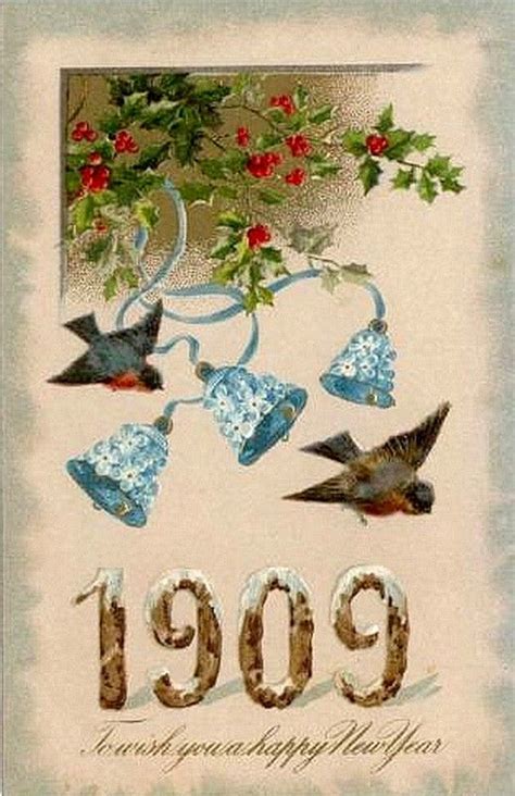 Vintage New Year Post Card 1909