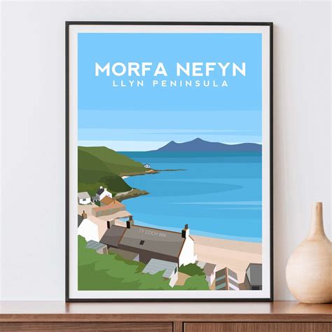 Morfa Nefyn Llyn Peninsula Wales Travel Print Typelab