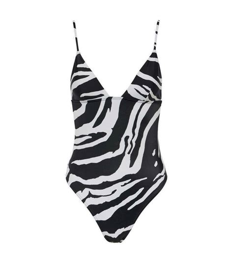 Stella Mccartney Zebra Print High Leg Swimsuit Stella Mccartney