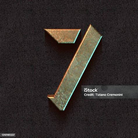 금속 3d 알파벳 번호 일곱 3d 일러스트 어두운 배경 0명에 대한 스톡 사진 및 기타 이미지 0명 7 개념 Istock