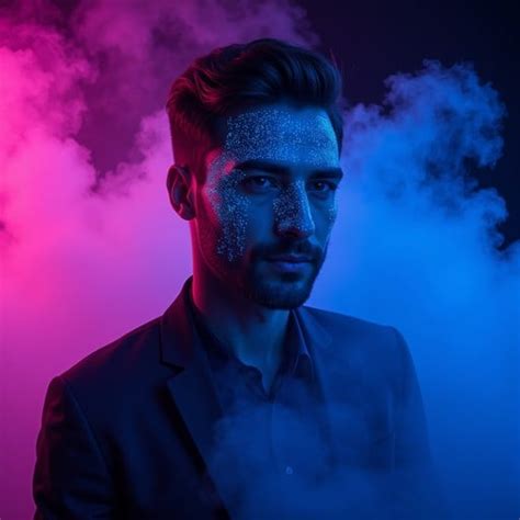 Free Neon Tech Man Image Cyberpunk Neon Digital Download At Stockcake