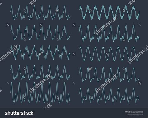 Fourier Waves Diagram Visualization Acoustic Oscillation Stock Vector