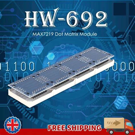 Max7219 Dot Matrix Module Microcontroller Led Display Module 5v 8×8 For