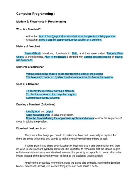 flowcharts in programming pdf computer programming computer science
