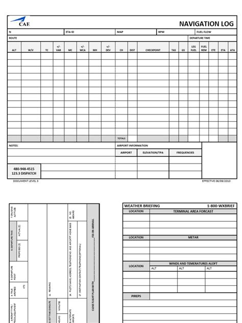 Faa Nav Log Eff 09jun10 Pdf Aviation Accidents And Incidents Transport