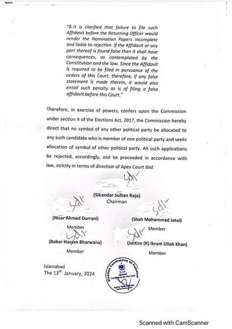 Ecp Order Membership Of Political Parties Pakistans General Election