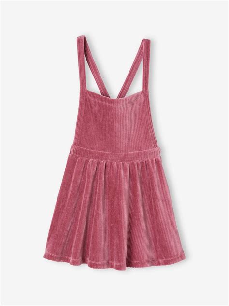 Top Corduroy Pinafore Dress For Girls Mauve Girls