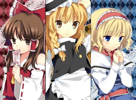 東方【博麗霊夢霧雨魔理沙アリス・マーガトロイド】 壁紙