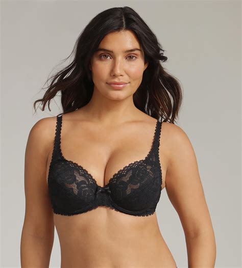 Underwired Bra In Black Flower Elegance Recycled Playtex®