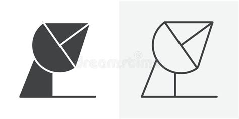 Signal Tower Icon Flat And Simple Set Design Stock Vector
