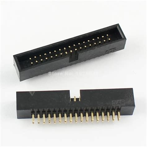 Pcs Per Lot Mm X Pin Pin DIP Male Shrouded PCB Box Header IDC Connector In