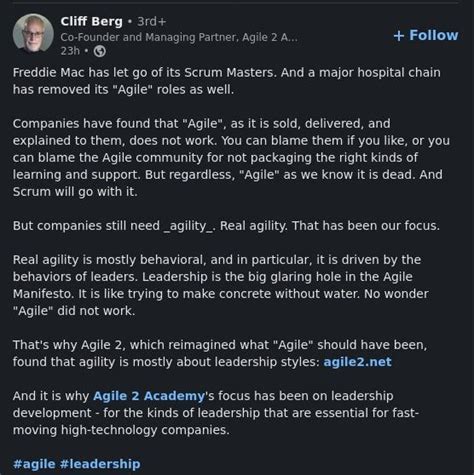Agile Has Failed Officially R Agilecirclejerk