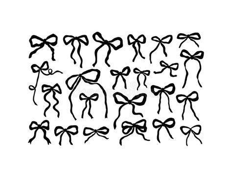 Hand Drawn Ribbon Bows Set Stock Illustration Illustration Of Isolated 382598476