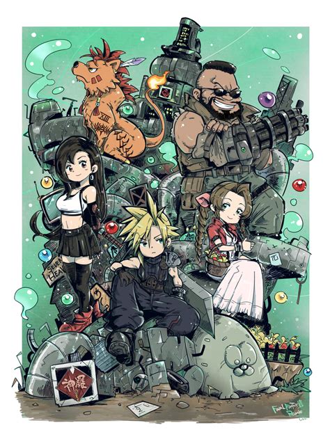 Tifa Lockhart Cloud Strife Aerith Gainsborough Barret Wallace And