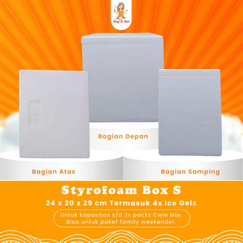 Jual Tambahan Packing Styrofoam Box Size S 24 X 20 X 29 Cm Shopee