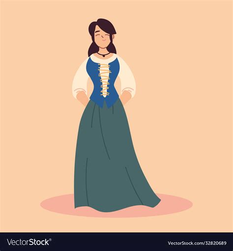 Medieval Peasant Woman Drawing