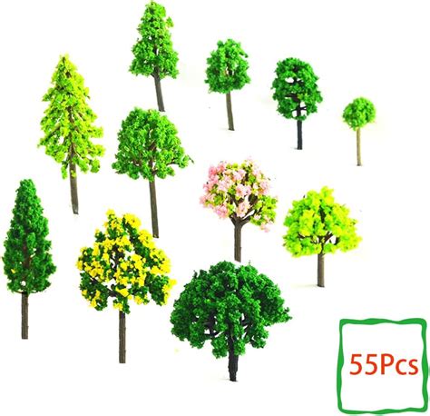 Mixed Model Trees 55 Pcs Miniature Trees Model Trees Model Miniature