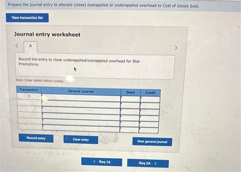 Solved Star Promotions 1 A Determine Whether Overhead Is