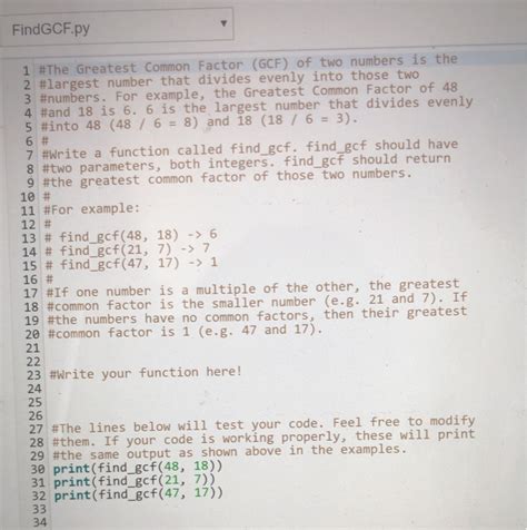 solved findgcf py 1 the greatest common factor gcf of two