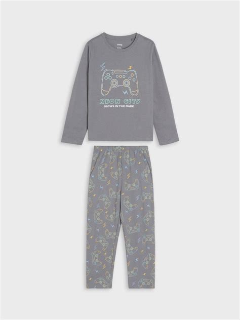 Pijamale Culoare gri închis SINSAY 6922Y 90X