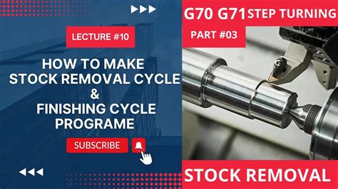 G71 Stock Removal Cycle Part 03 Finishing G70 Example Step