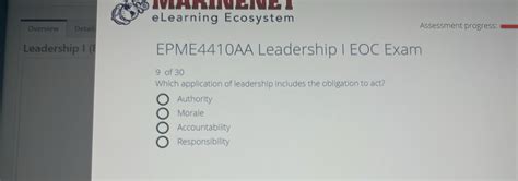 Solved ELearning Ecosystem Overview Details Assessment Progress