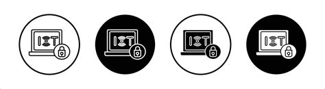 Iot Security Tools Flat Line Icon Set Iot Security Tools Thin Line