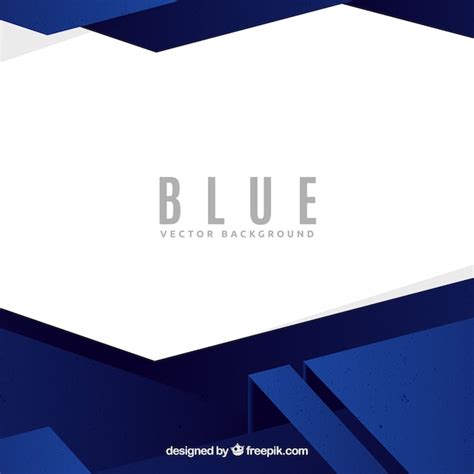 Fondo Geométrico Con Estilo Azul Vector Gratis