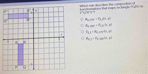 Solved Which Rule Describes The Composition Of Transformations That
