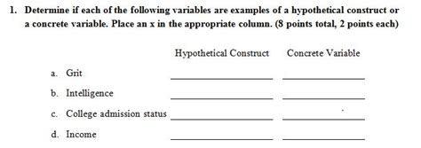 Solved Determine If Each Of The Following Variables Are Chegg Com