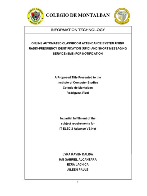 Automated Classroom Attendance System Pdf Android Operating System
