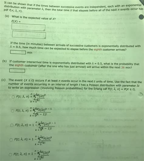 Solved The Special Case Of The Gamma Distribution In Which α