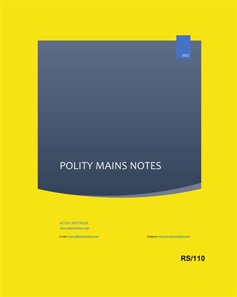 Atish Mathur Polity Mains Notes 2022 Black And White Imagerunners