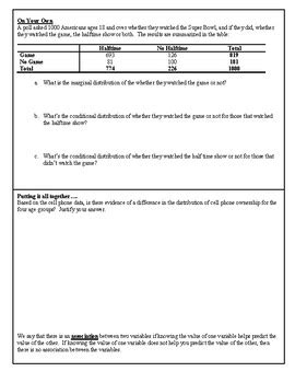 Analyzing Categorical Data Notes With Key By Spartan Jennifer Tpt