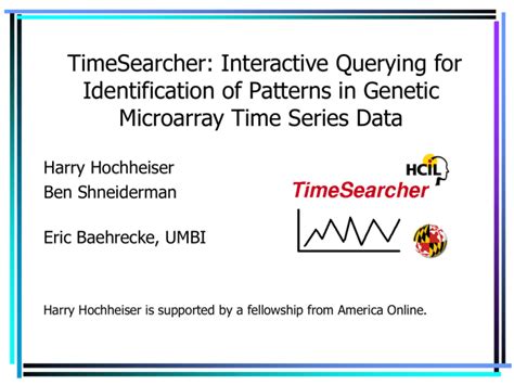 Timesearcher Interactive Querying For Identification Of Patterns In