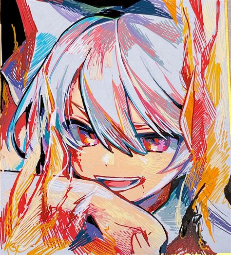 藤原妹紅 「もこたんコピックアクレア 」eto💐のイラスト