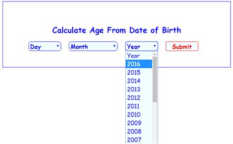 Calculate Age From Date Of Birth Using Php Sourcecodester