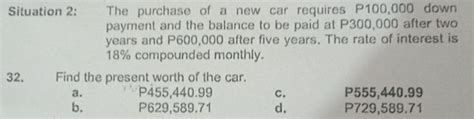 Situation 2 The Purchase Of A New Car StudyX